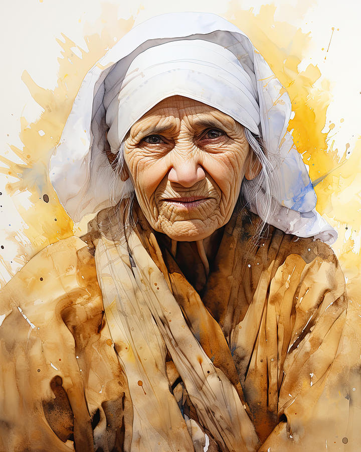 Saint Mother Teresa Of Calcutta Beautiful Watercolor Illustration N062 ...