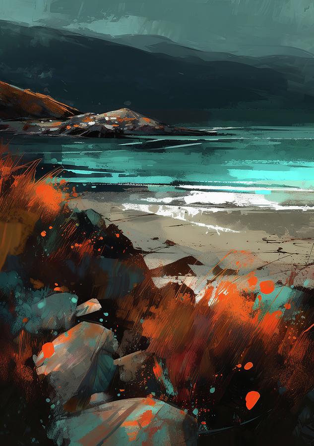 Sandy Cove Painting by Simon Rudd - Fine Art America