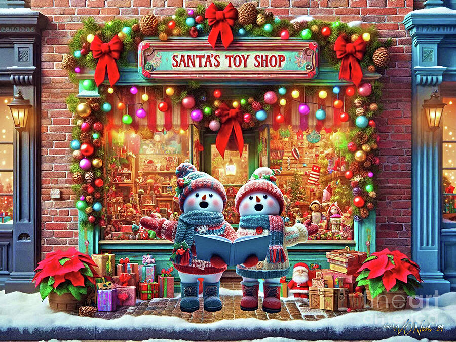 Santa's Toy Shop Carolers 2 Digital Art by Walter Neal - Fine Art America