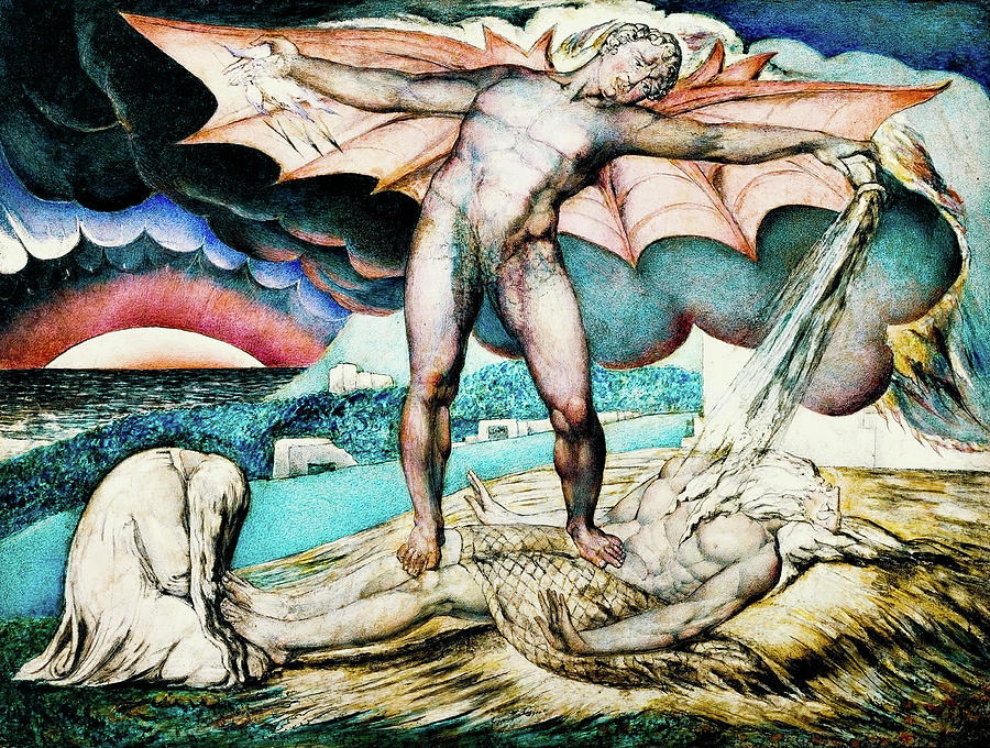 Satan Smiting Job with Sore Boils by William Blake Painting by Orca Art ... Satan Smiting Job with Sore Boils by William Blake Painting by Orca Art ...