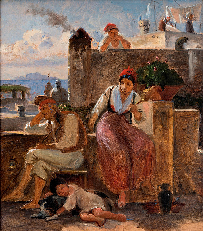 Scene from Neapolitan Popular Life Study Painting by Wilhelm Marstrand ...