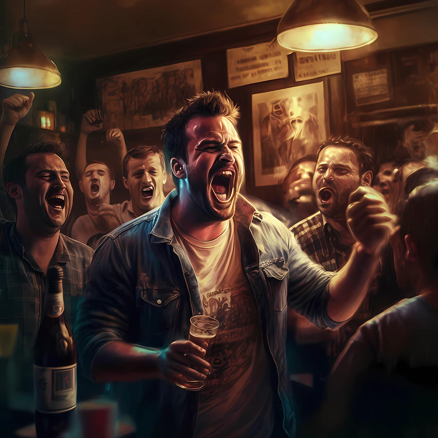 Scenes From an American Bar v01 Digital Art by Vincent Carter - Pixels