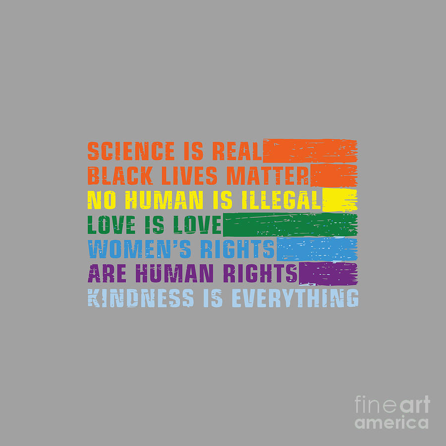 Science Is Real Black Lives Matter Drawing by Alison Gros - Fine Art ...