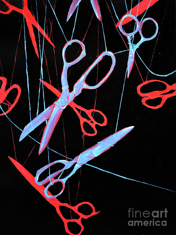 Scissors Painting by Tired And Pissed - Fine Art America