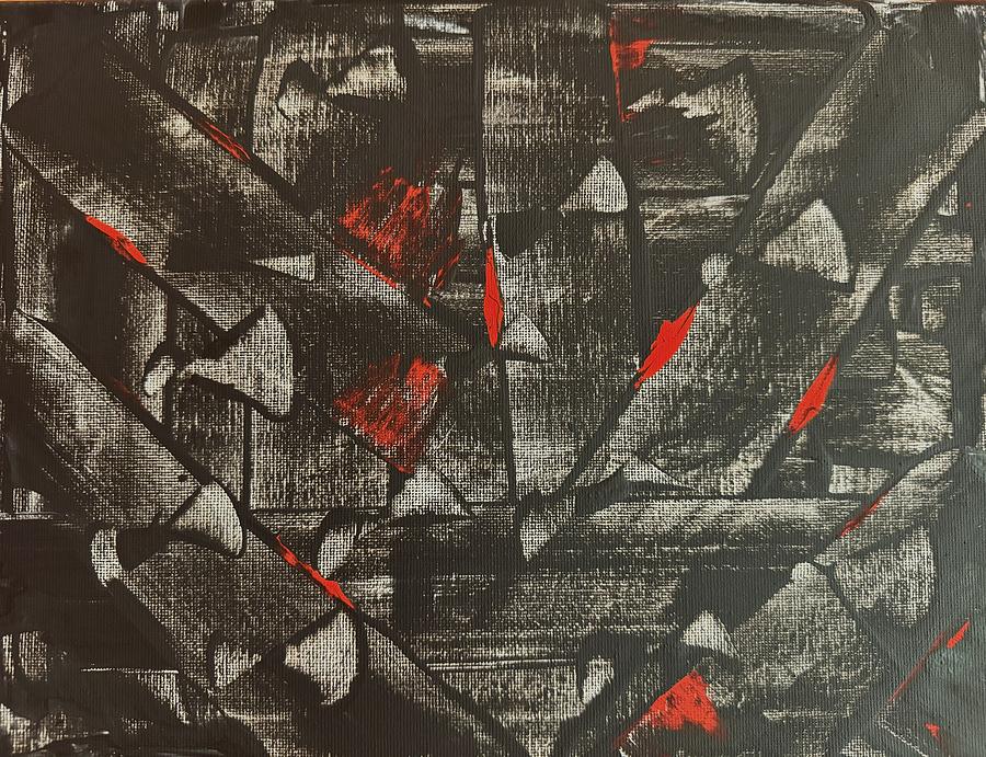 Scraping Darkness Painting by Janiqua Shellbottom - Fine Art America