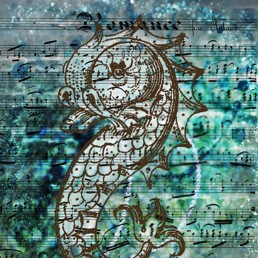 Sea Music Digital Art by Jennifer Burnau | Fine Art America