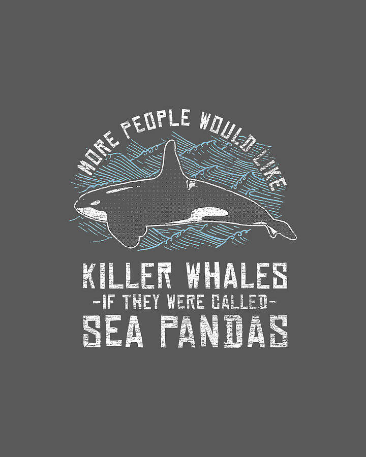 Sea Panda Orca Animal Lover Killer Whale Tapestry - Textile by Handsley ...