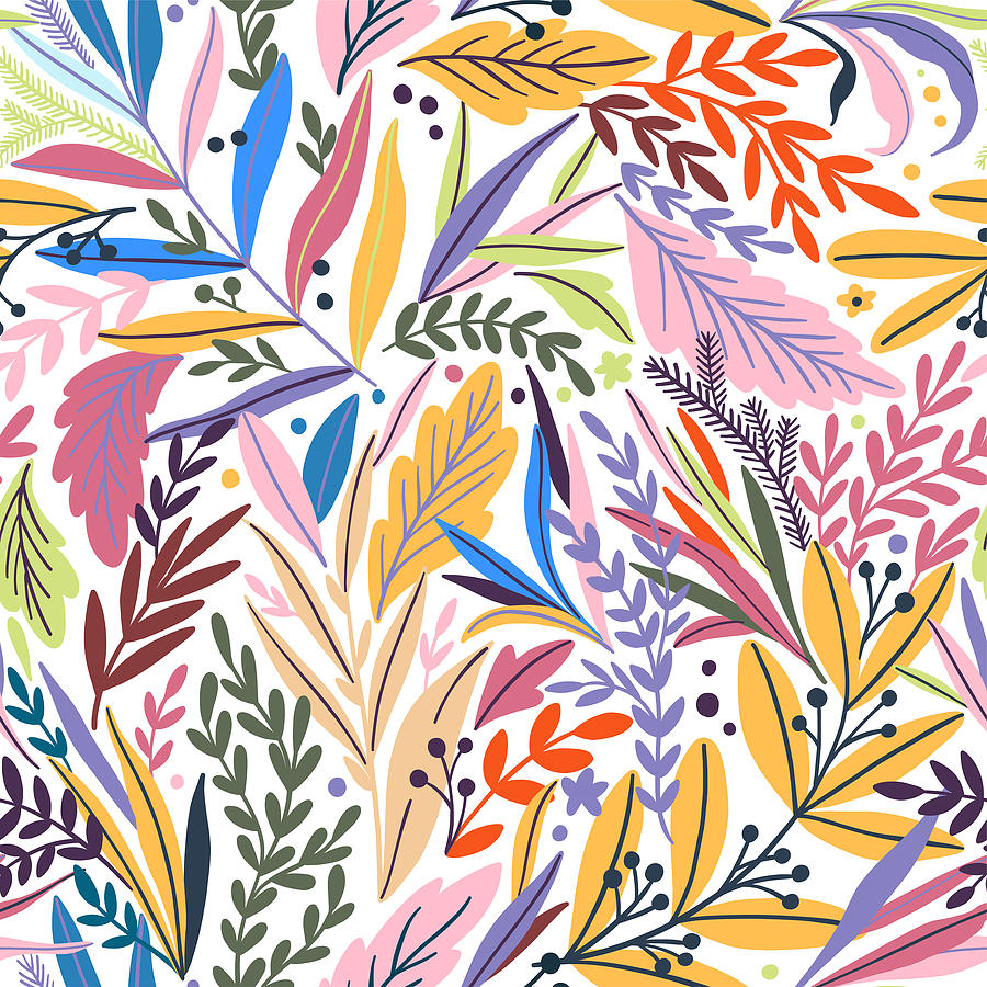 Seamless Cute Floral Digital Art by Half Goldfish - Fine Art America