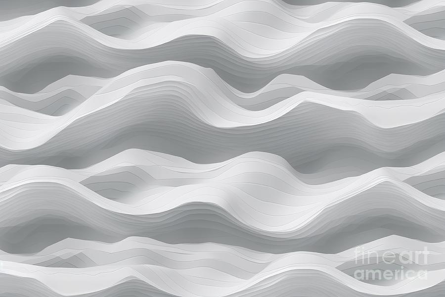 Seamless Elegant Subtle White Embossed Porcelain Abstract Wavy Mountain ...