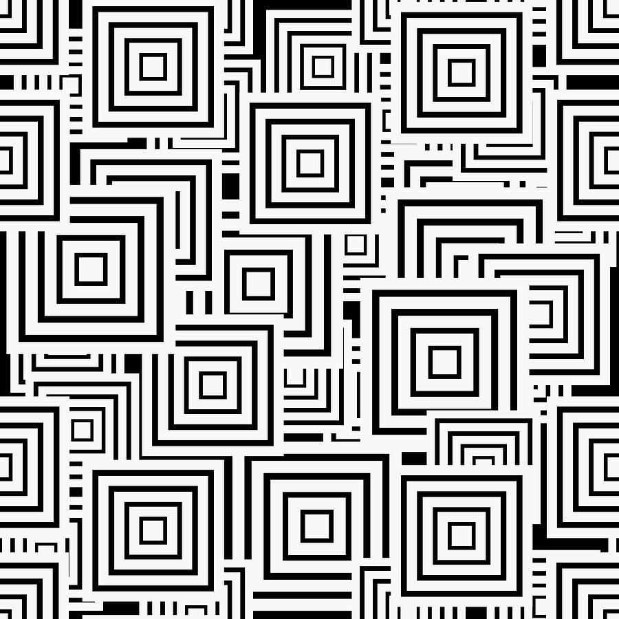 Seamless Geometric Square Pattern - 02 Digital Art by Studio Grafiikka ...