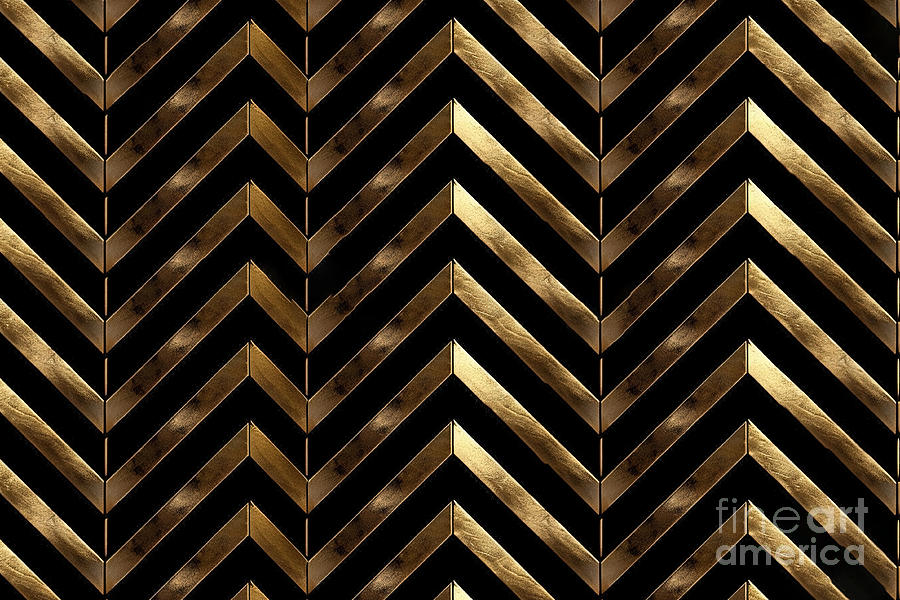Seamless Golden Cheugy Chevron Zigzag Pattern Vintage Abstract Gold ...
