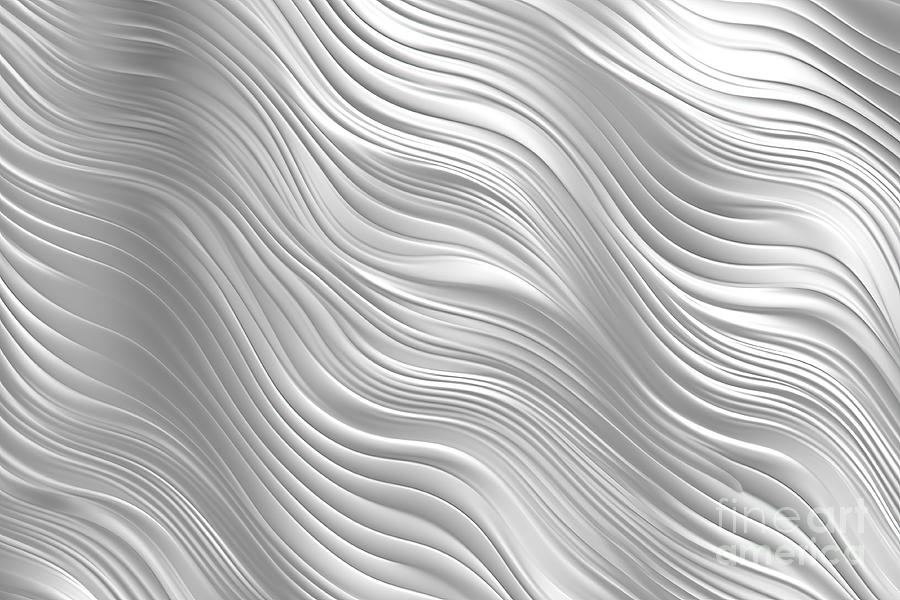 Seamless Minimal Metallic White Abstract Shiny Etched Waves Background ...