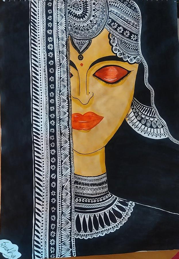 Ankhen kuch bolti hain Painting by Sudha Sharma - Fine Art America