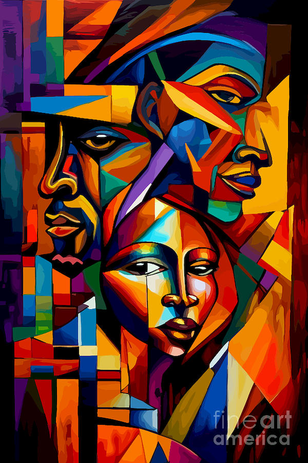 ETHNIC-23156, Secrets of Attraction, African Tribal Ethnic, Abstract Portrait, Digital Art by ...