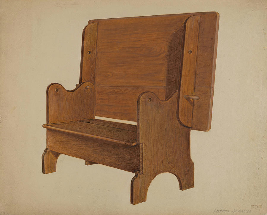 Settle table Drawing by Arthur Johnson - Fine Art America