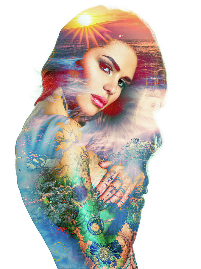 Sexy Woman Double Exposure Digital Art By Bar Vardi Fine Art America