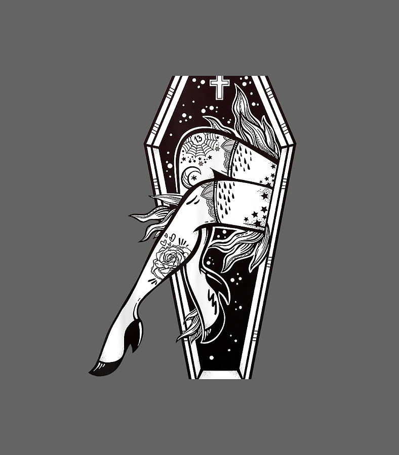 Sexy Zombie Legs Flash Tattoo Coffin Pinup Digital Art By Cobiec Roshn Fine Art America