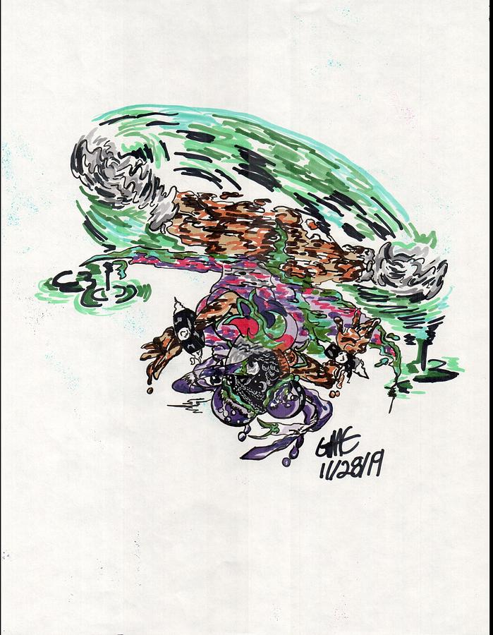 Shadow lady ripple Mixed Media by Gabriel Campbell - Fine Art America