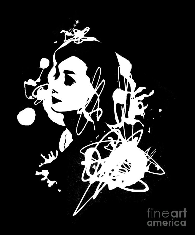 Shhhh Listen Do You Hear The Sound Of Audrey Arts Hepburn Print Drawing