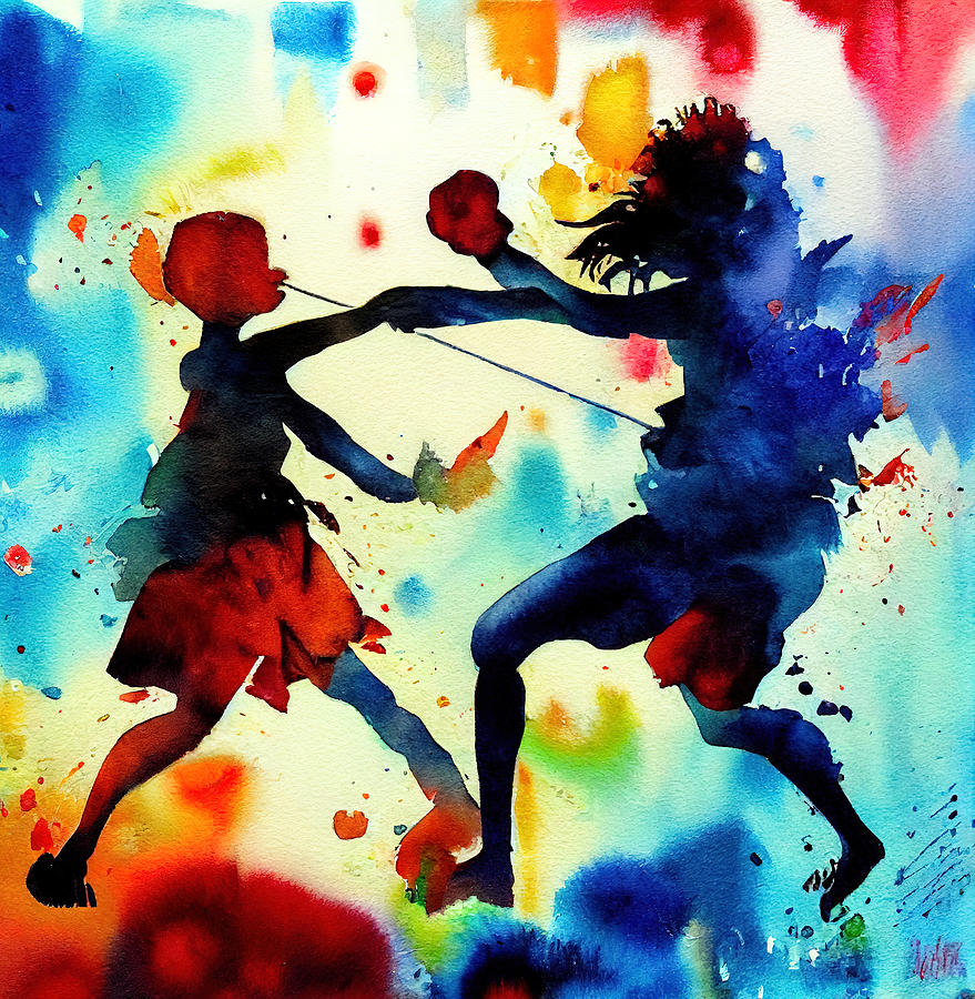 Sibling Rivalry Painting by Garrett Johnson - Fine Art America