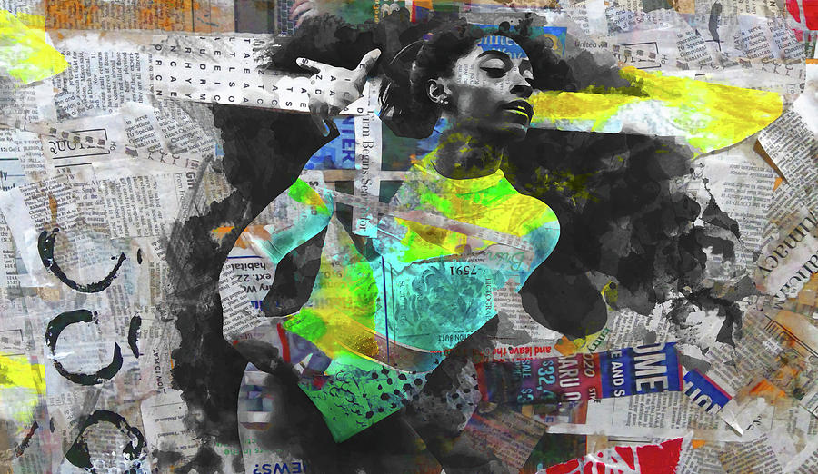 Simone Biles Showtime Mixed Media by Brian Reaves - Pixels
