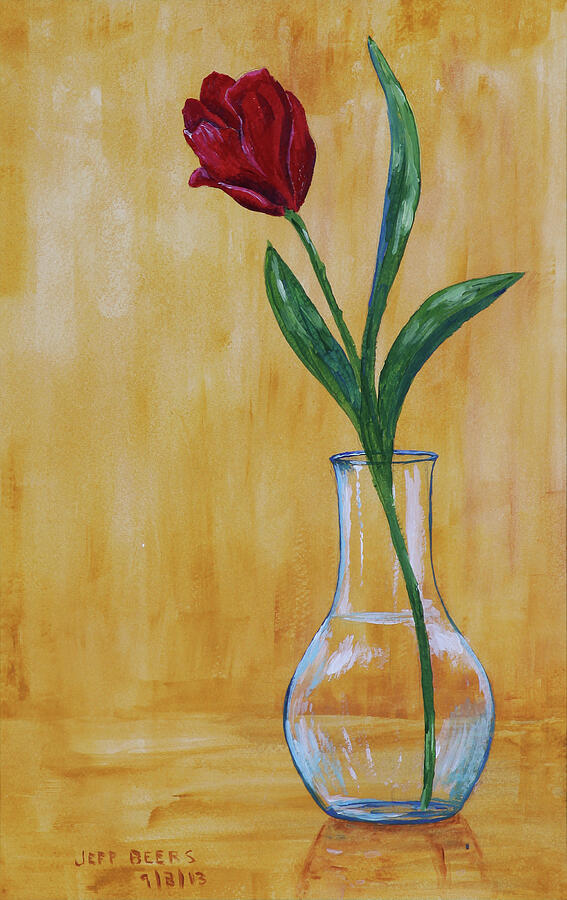 Single Rose Painting by Jeffrey Beers - Fine Art America