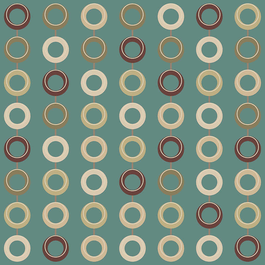 Sirkel Retro Circle Pattern in Retro Color retro Painting by Sophia ...