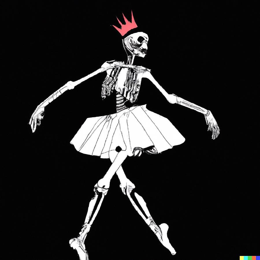 Skeleton Ballerina 4 Digital Art By Ai X Art Pixels