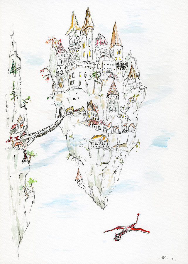 Skytown Drawing by Rita Szieben - Fine Art America