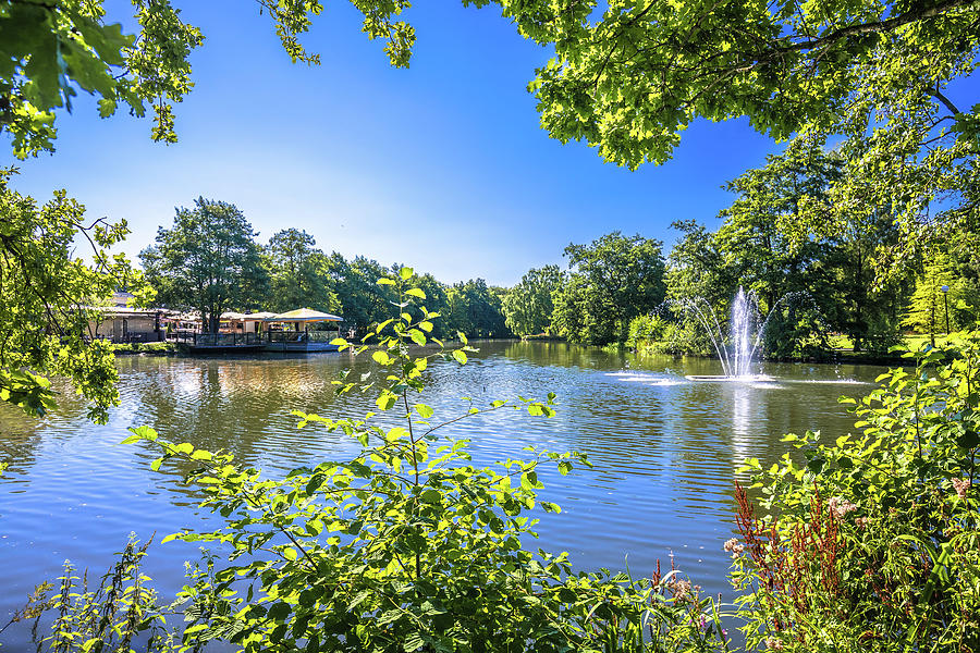Slottsskogen scenic park and lake in Gothenburg view Photograph by Brch Photography - Fine Art ...