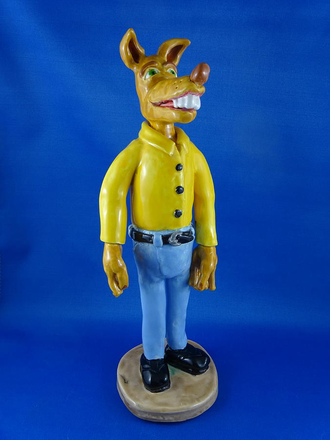Smiling Coyote Sculpture by Bob Dann - Fine Art America