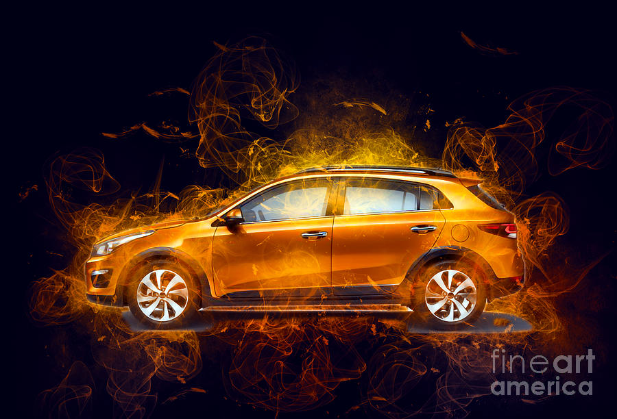 SMK02530 Kia Rio X-Line Cars 2017 Drawing by Marietta Beatty - Fine Art ...