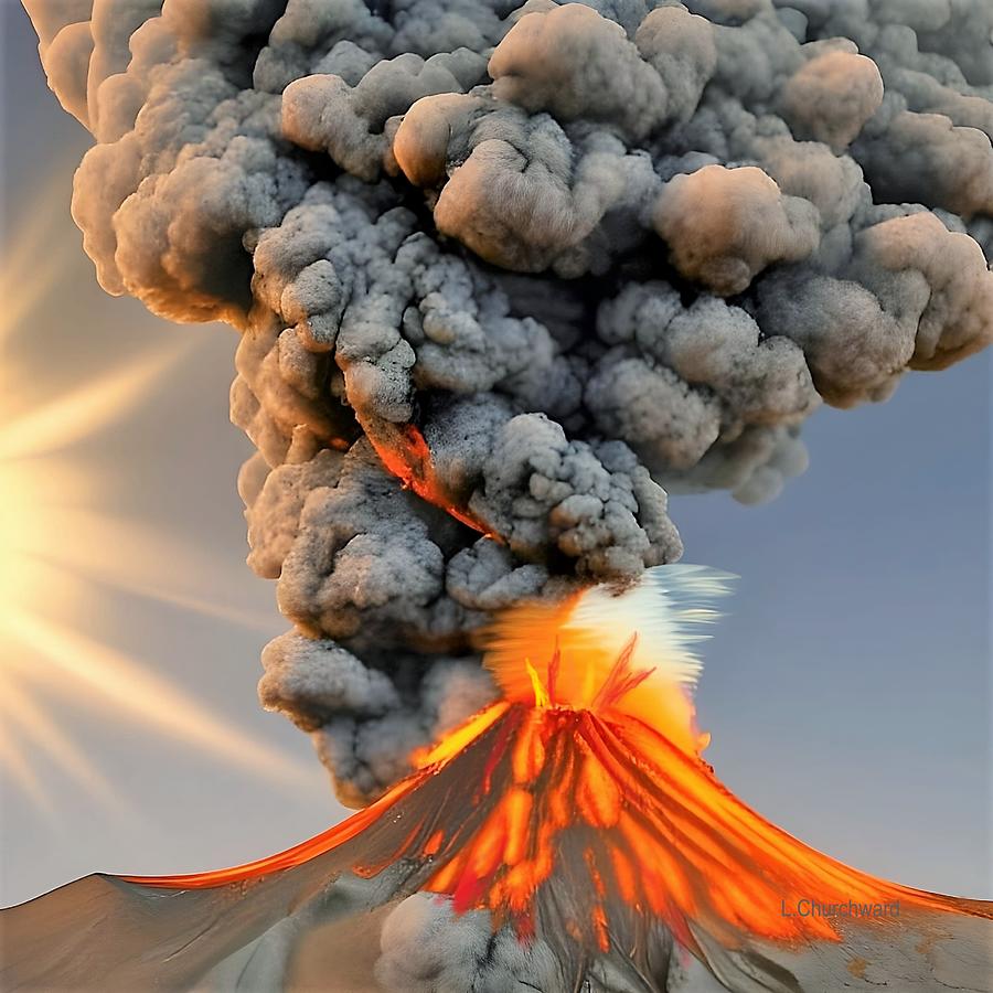 smoking Volcano Digital Art by Lois Churchward - Fine Art America