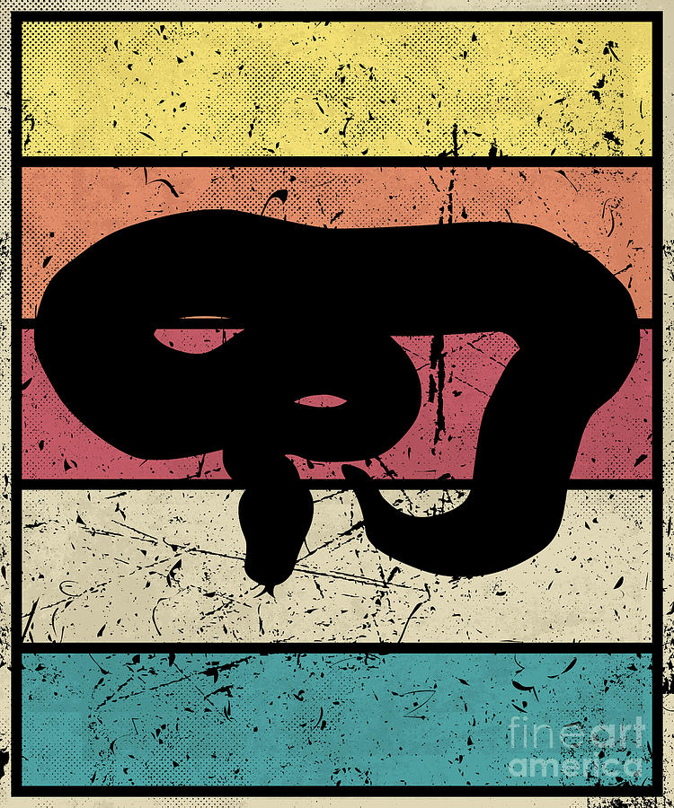 Snake Retro Vintage classic Digital Art by Filip Schpindel - Pixels