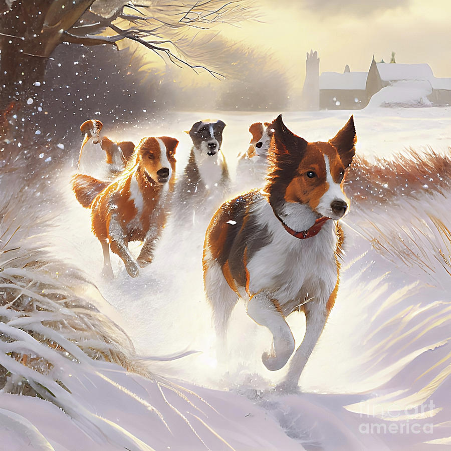 Snow Dogs Digital Art by Armando Alorro - Fine Art America