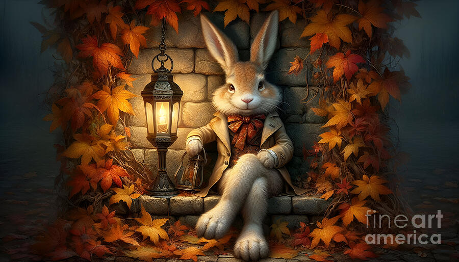 Sophisticated Rabbit Digital Art by Mia Wikstrom - Fine Art America