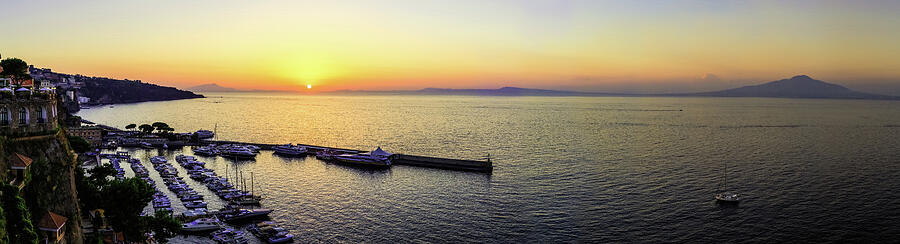 Sorrento Harbor with Vesuvius Photograph by Joseph Hawk - Pixels