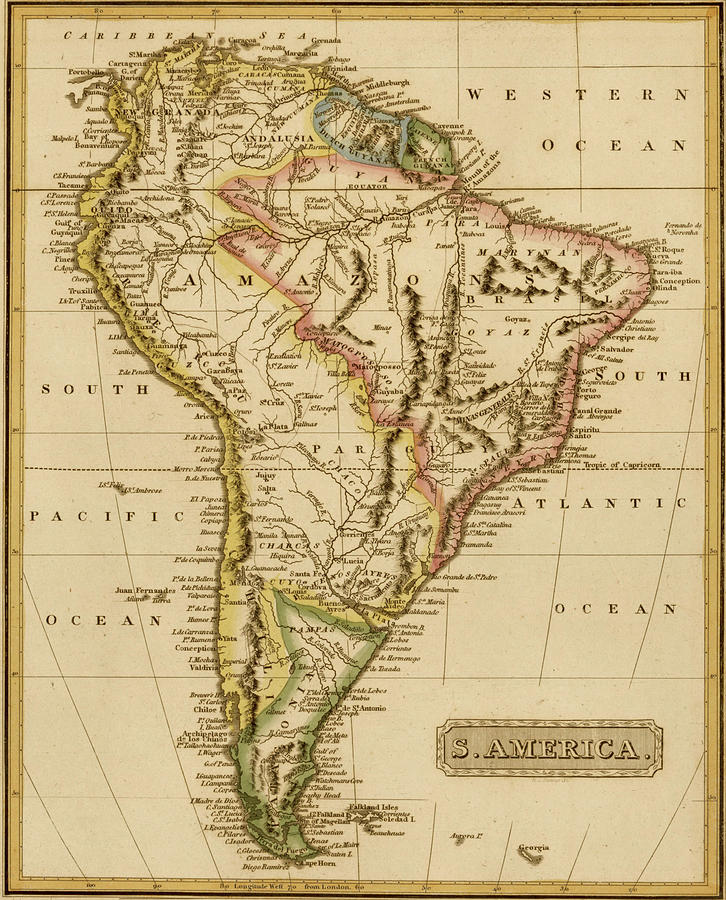 South America 1817 Drawing by Vintage Maps - Pixels South America 1817 Drawing by Vintage Maps - Pixels