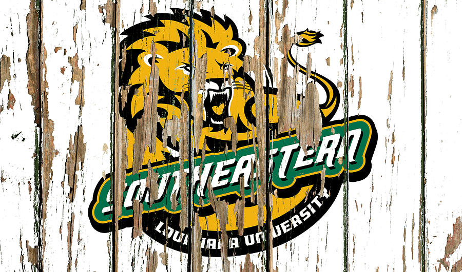 Southeastern Louisiana University Vintage College Logo Peeling Barn Wood Paint Mixed Media by ...