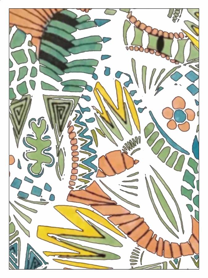 Southwestern doodle Drawing by Janis Williams - Fine Art America