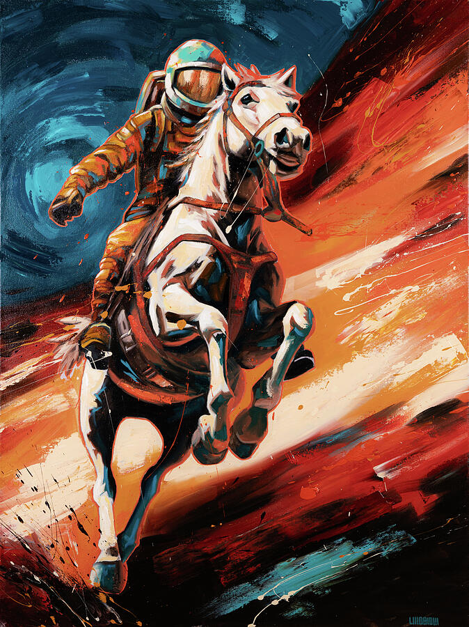 Space Cowboy Painting by Jon Lindblom - Fine Art America