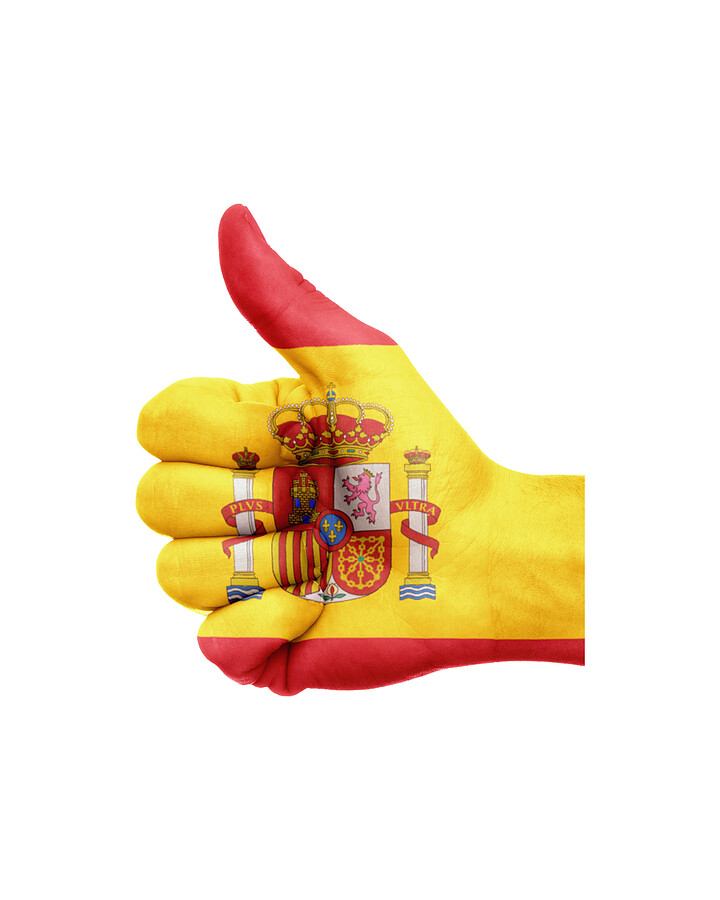 Spain Thumbs-Up Flag Spanish Gift Country Pride Patriot Fan Digital Art ...