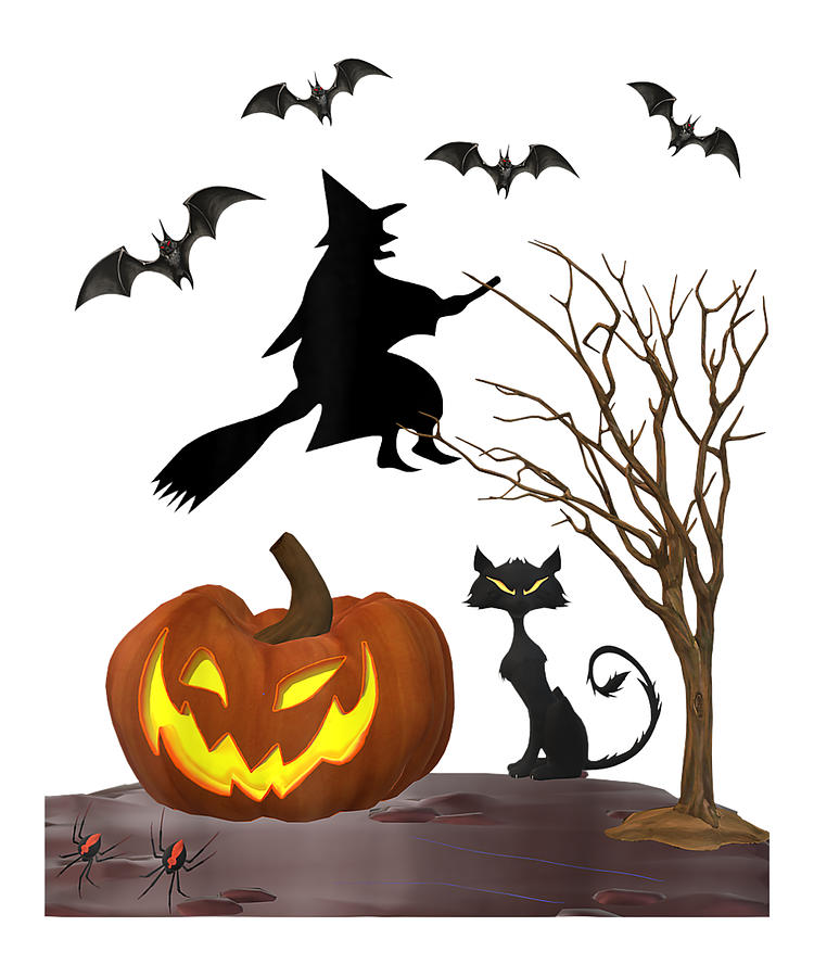 Special Halloween Witch Digital Art by Tam Nguyen Art | Fine Art America
