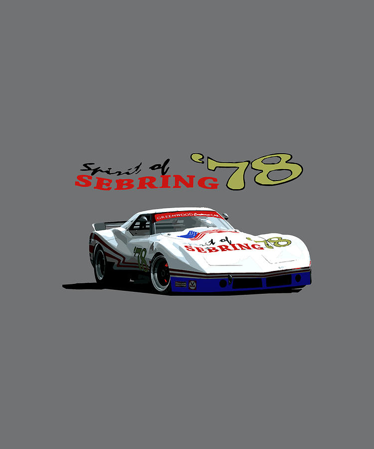 Spirit of Sebring Greenwood Chevy Corvette Race Car Digital Art by Kha ...