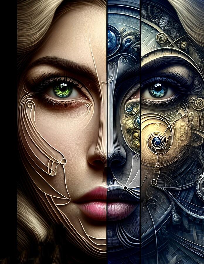 Split Ai Art by Sharon W - Fine Art America