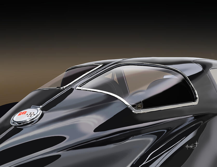 Split Window Corvette Digital Art by Michael Voth - Fine Art America