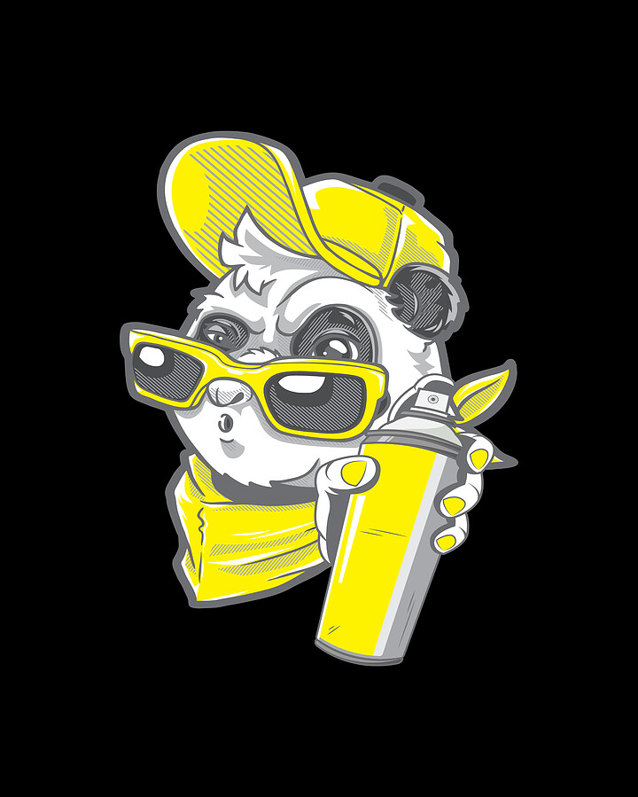 Sprayer Panda Street Art Artist Digital Art by Moon Tees - Fine Art America