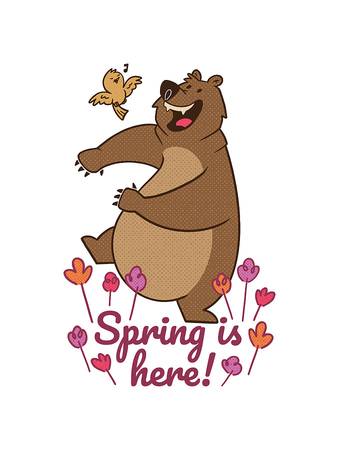 Spring is here, dancing bear - Spring Digital Art by Wirtee - Fine Art ...