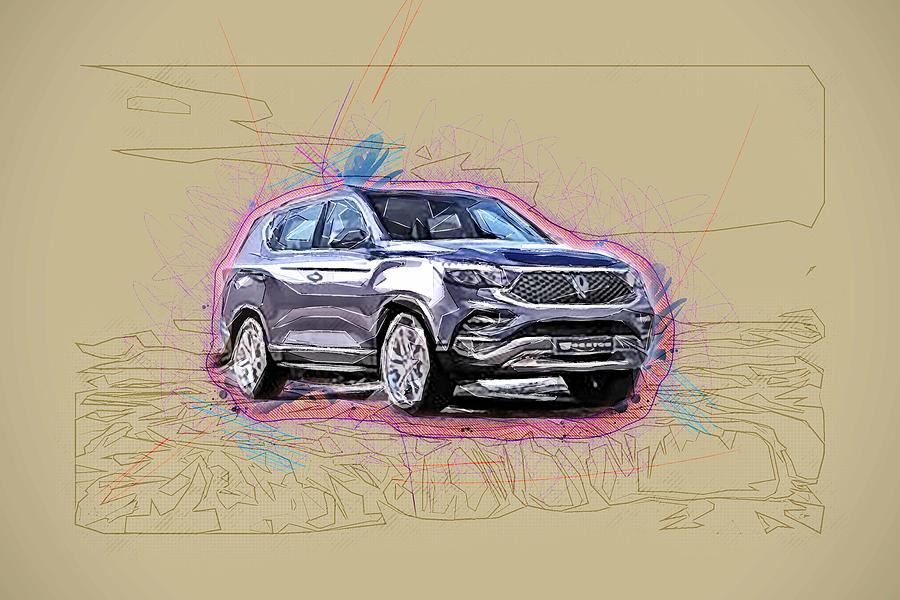 Ssangyong Rexton G4 Offroad 2019 Cars Y400 Suvs Korean Mixed Media by Ola Kunde - Pixels