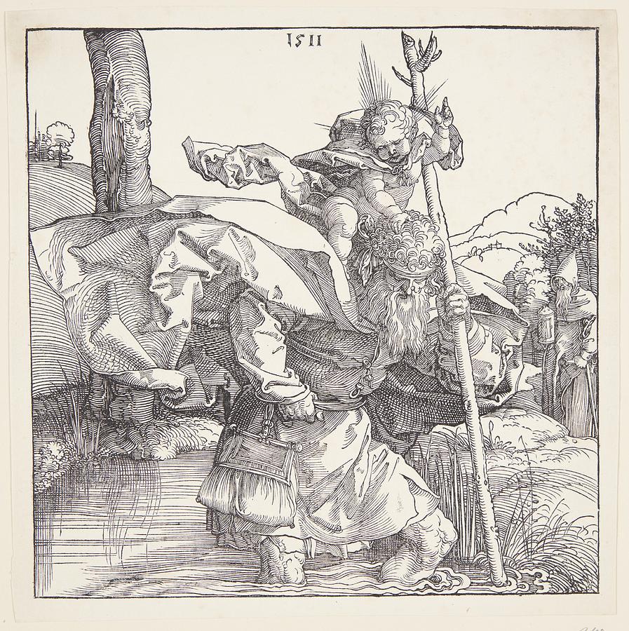 St. Christopher Painting by Albrecht Durer | Pixels
